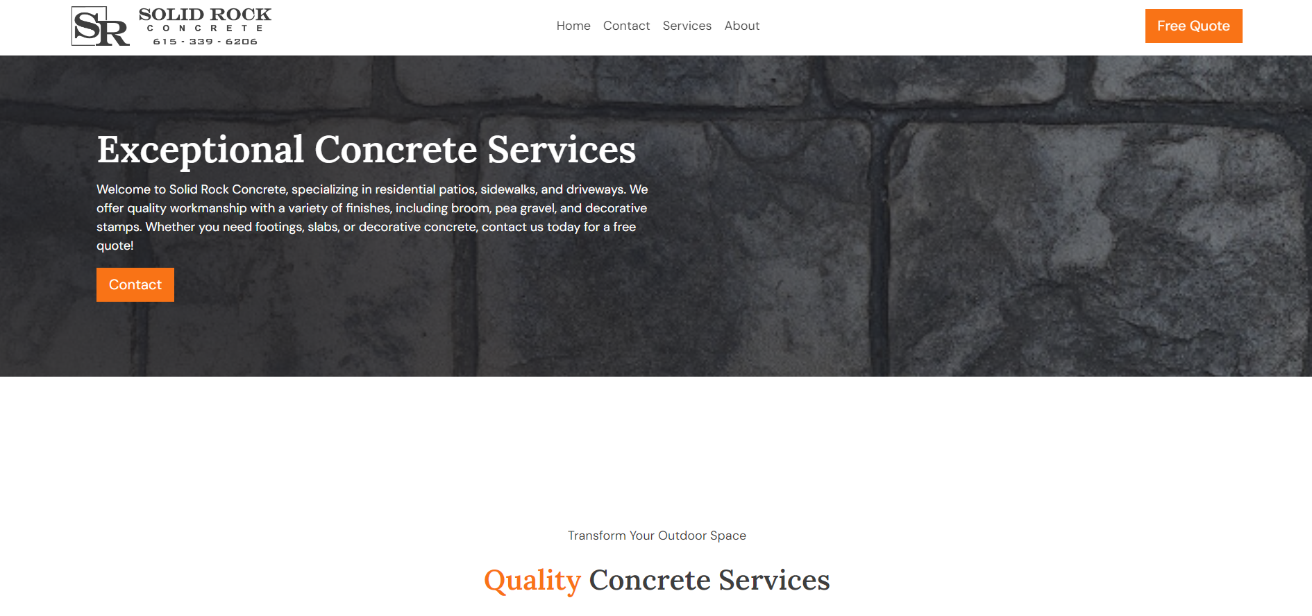 Services | Solid Rock Concrete